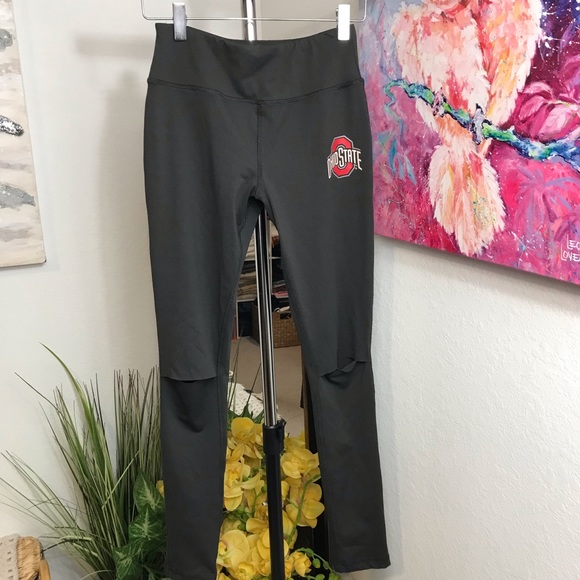 Gen2 | Pants & Jumpsuits | Ohio State Grey Knee Slit Leggings | Poshmark